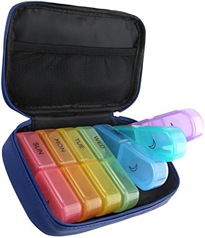 Amazon.com: BAGSFY Pill Organizer Case 2 Times a Day- Weekly Medicine ...