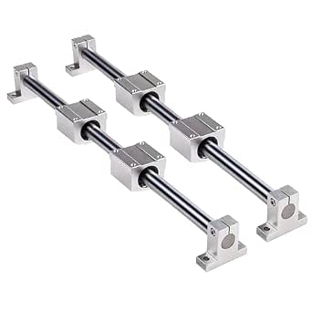 Coavoo Linear Motion Slide Rods 2Pcs 20mm L 25.59 inch / 650mm + 4Pcs ...