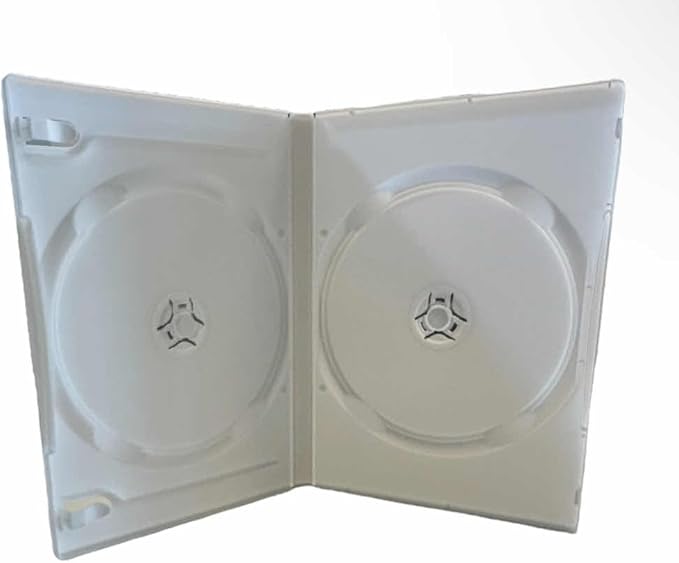 Amazon.com: MediaPack4All 14mm Double White DVD Case (2-Disc Capacity ...