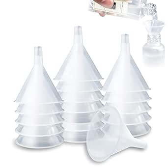 Amazon.com: LUNKUIVY 24 PCS Clear Plastic Funnels, 4.7 Inch Multi ...