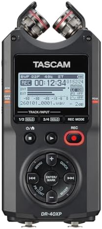 TASCAM DR-40XP - Grabadora portátil de campo de mano flotante de 4 ...