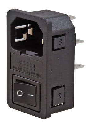 Amazon.com: Power Entry Module Unfiltered Male 3 Position 250VAC 15A ...