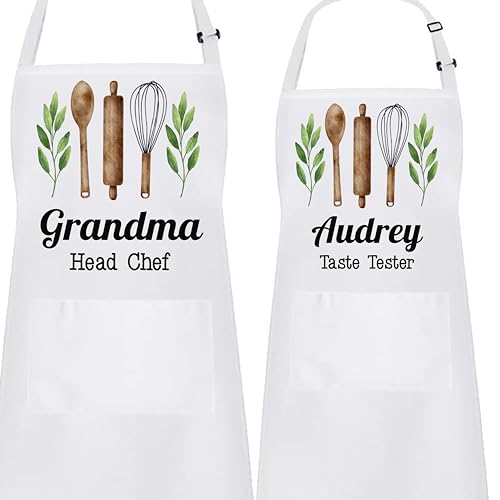 Amazon.com: Personalized Matching Baking Tools Kitchen Apron Set, Mommy ...