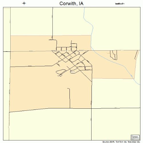 Amazon.com: Large Street & Road Map of Corwith, Iowa IA - Printed ...