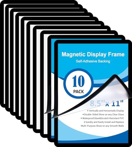 Amazon.com: Towjug Magnetic Sign Holder 8.5 x 11, Movable Magnet ...