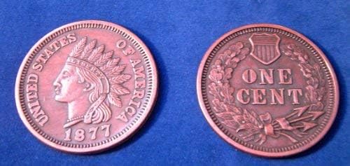 None REPLICA 1877 Indian Head Penny or Cent. Big Huge Large 3" Metal ...
