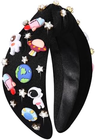 Amazon.com : mokkia Space Astronaut Headbands for Women Saturn Planet ...