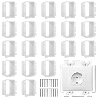 yeesport 20 Pcs Electrical Box Extenders, BE2 Electrical Outlet Box Extenders with 80 Screws, 2 ...
