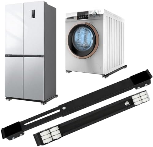 Amazon.com: Two Adjustable Mobile Washing Machine Stand Base With ...