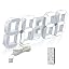 Deeyaple 3D LED Digital Wall Clock Modern Alarm Clock Adjust Brightness ...