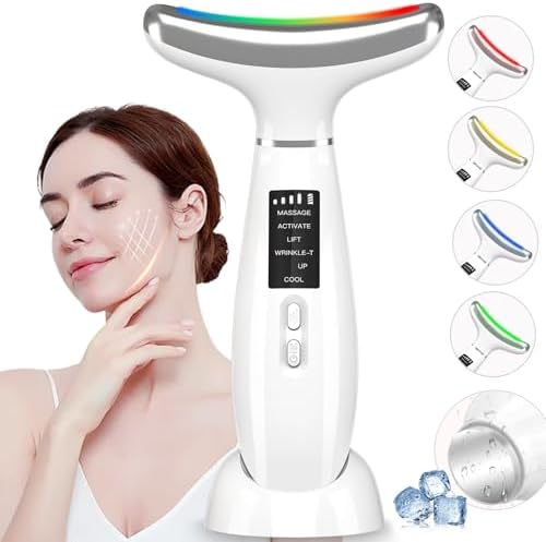 Amazon.com: Face and Neck Massager，7 Color Multifunctional Facial Skin ...
