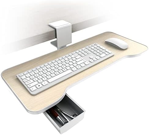 Amazon.com : HUANUO Keyboard Tray Under Desk, 360 Rotating Keyboard ...