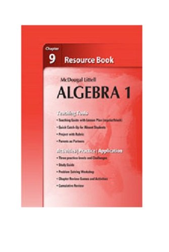Holt McDougal Larson Algebra 1: Resource Book: Chapter 9: McDougal ...