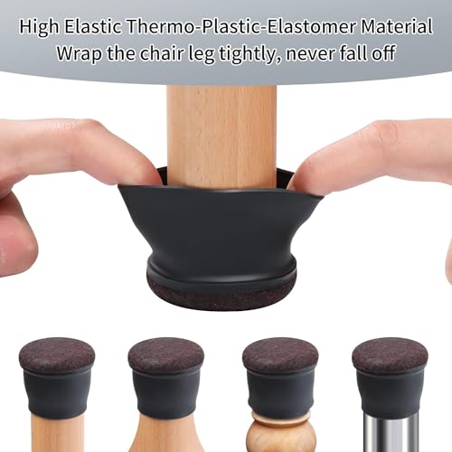 Ezprotekt 2 inch Round-black Non-woven fabric Furniture Cups Chair Leg ...