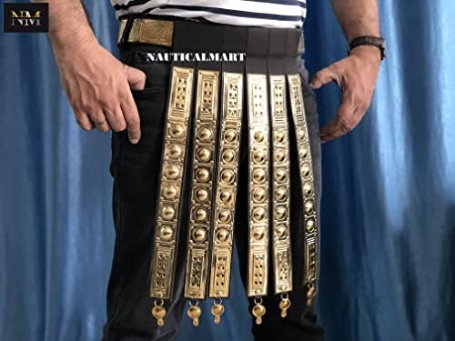 Amazon.com: Handmade Roman Leather Apron Belt Brass Fittings - Wearable ...