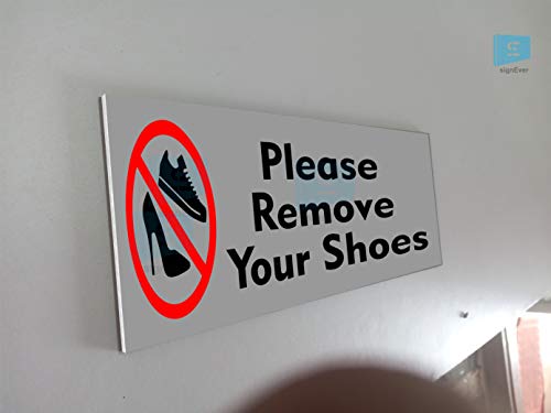 Buy SIGN EVER Please Remove Your Shoes Sign Board For Office Bank ...