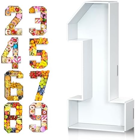 Amazon.com: Paready 13.78'' Fillable Cardboard Number 1, Charcuterie ...