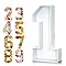 Amazon.com: Paready 13.78'' Fillable Cardboard Number 1, Tray ...
