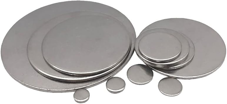 Amazon.com: Stainless Steel Round Plate, Diameter 15mm 16mm 17mm 18mm ...