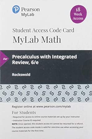 Precalculus with Modeling and Visualization with Integrated Review ...