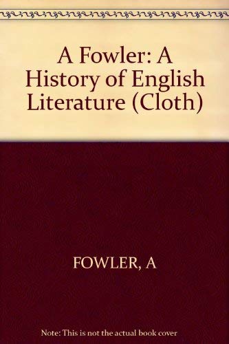 Amazon.com: A History of English Literature: 9780674396654: Fowler ...
