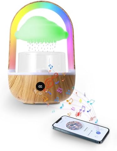 Amazon.com: Weljoy Zen Raining Cloud Night Light Aromatherapy Essential ...