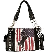 HW Collection Western USA American Flag Stars Stripes Purse Women ...