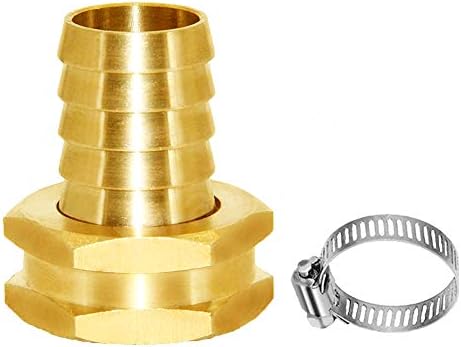 Amazon.com : Joywayus 2Pcs 1/4" Barb x 3/4" Male GHT Thread Hex Brass ...