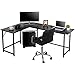 Amazon.com: SUPER DEAL 66" L Shaped Gaming Corner Computer Desk with ...