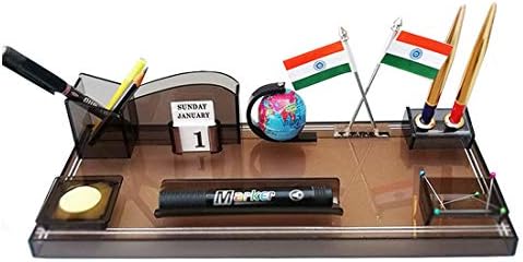 panku® Acrylic Flag Pen Stand For Office Study Table Stylish ...