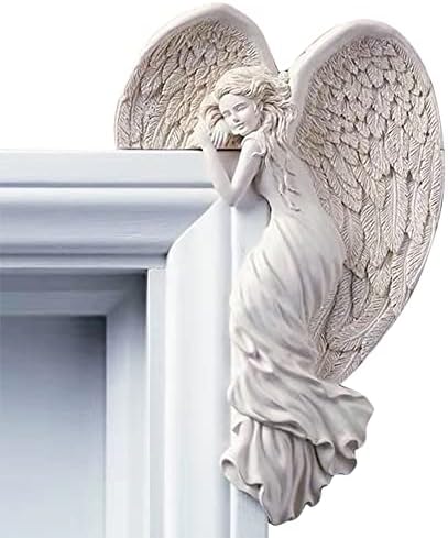 Amazon.com: Angel Door Frame Decor Statue Angel Wings Sculpture Angel ...