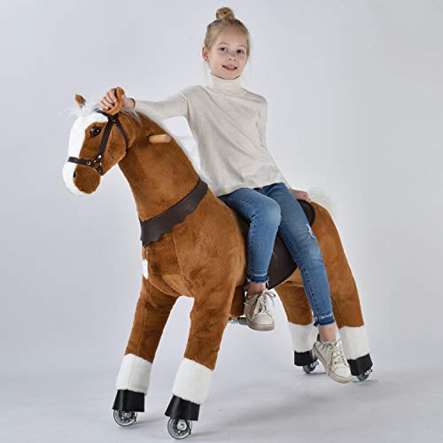 UFREE Large Mechanical Rocking Horse Toy, Bounce up and Down, Ride on ...