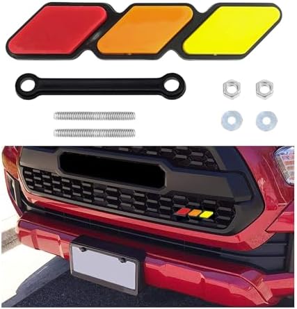 Kewucn Tri-Color Grille Badge Emblem Decoration Accessories, Auto ...