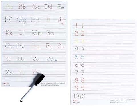 Amazon.com: Dry Erase Alphabet Tracing Board: Letter and Numbers ...