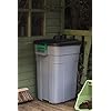 Addis Outdoor Rectangular Dustbin with Lockable Lid, Grey / Black, 90 ...