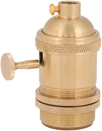 Vintage E27 Light Socket, Brass Screw Thread Bulbs Socket Holder ...