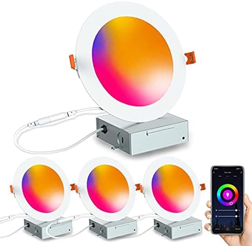 6 inch LED Recessed Lighting WiFi Smart Color Changing Recessed Light ...