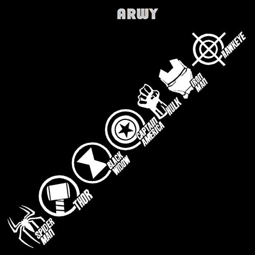 ARWY Car Stickers Avengers SHIELD Iron Spider Man Thor HULK Hawkeye ...