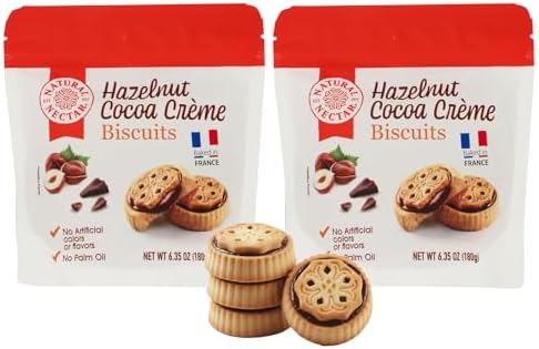 Amazon.com: Natural Nectar Hazelnut Cocoa Crème Biscuits – 2 Pack (2 × ...