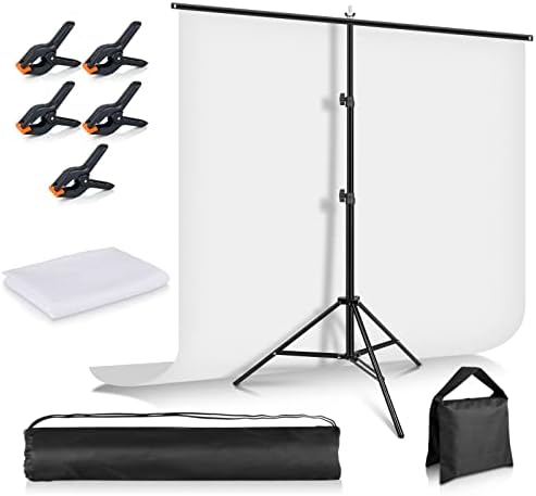 Amazon.com : White Backdrop Background with Stand for Photography Photo ...