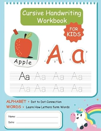 Cursive Handwriting Workbook for Kids: A Large 110 pages (8.5 x 11 ...