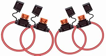 Amazon.com: 10 AWG Inline Fuse Holder with-10 Gauge Fuse Holder 40 AMP ...