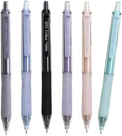 DunBong Retractable Black Ink Gel Pens,0.5 mm Fine Point,Set of 5 Gel ...