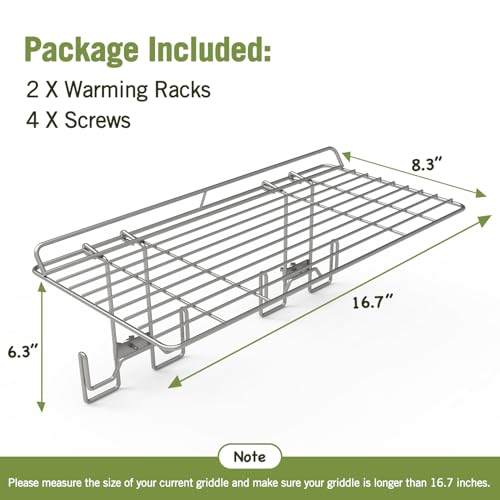 Geesta 2Pcs Blackstone Griddle Warming Rack, Grill Warming Rack ...