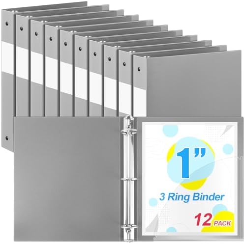 Amazon.com : Skyygemm 12 Pcs 1 Inch 3 Ring Plastic Binder Flexible ...