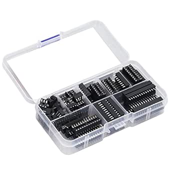 Amazon.co.jp: 66 PCS IC Socket Set Insulated Plastic IC Chip Socket ...