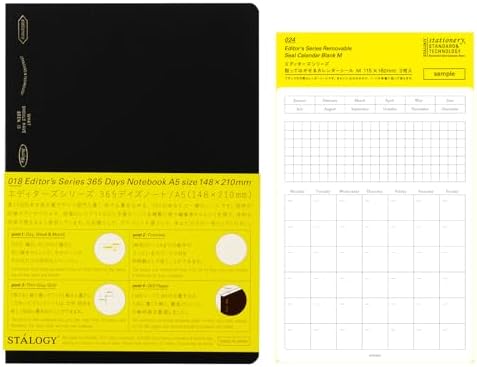Amazon.com : Nitoms S4101 STALOGY Notebook, 365 Days Notebook, A5 ...