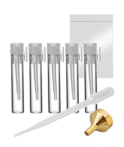 Amazon.com: Grand Parfums 1ml Empty Glass Perfume Sample Vials with ...