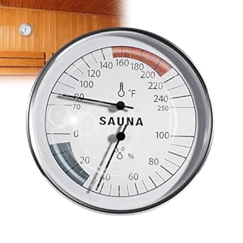 Amazon.com: Sauna Thermometer Hygrometer - 2 in 1 Fahrenheit, Ideal for Sauna Room, Indoor ...