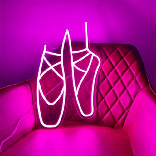 Ballet Shoes Led Neon Sign, Dance Neon Sign Light Pointe Shoes Dance ...
